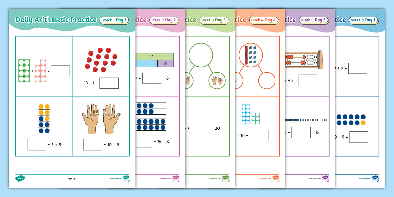 👉 Year 1 Spring 2 Daily Arithmetic Practice Pack - Twinkl