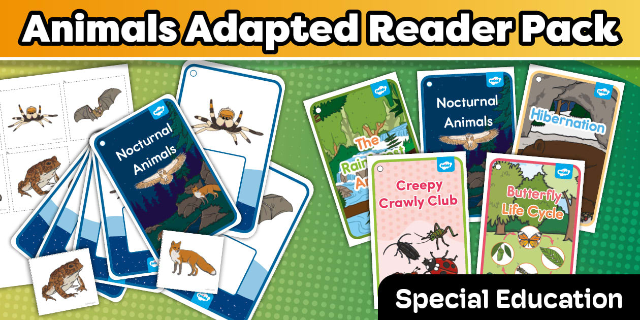 Animals Adapted Reader Pack for Special Education