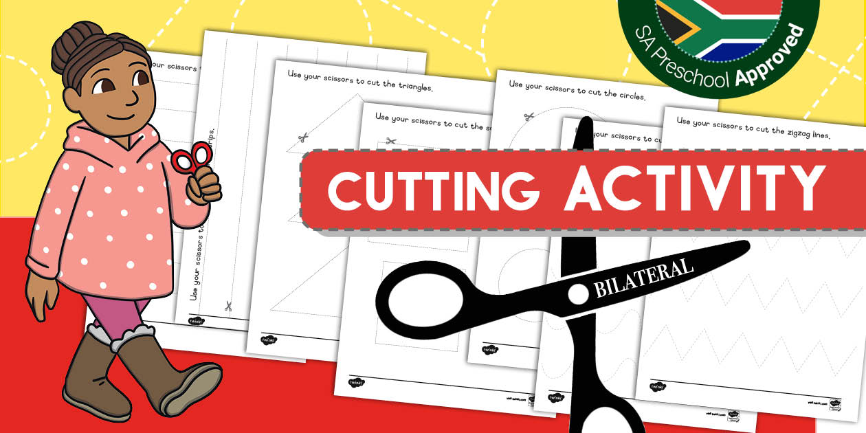 Preschool: Bilateral: Cutting Activity Sheet