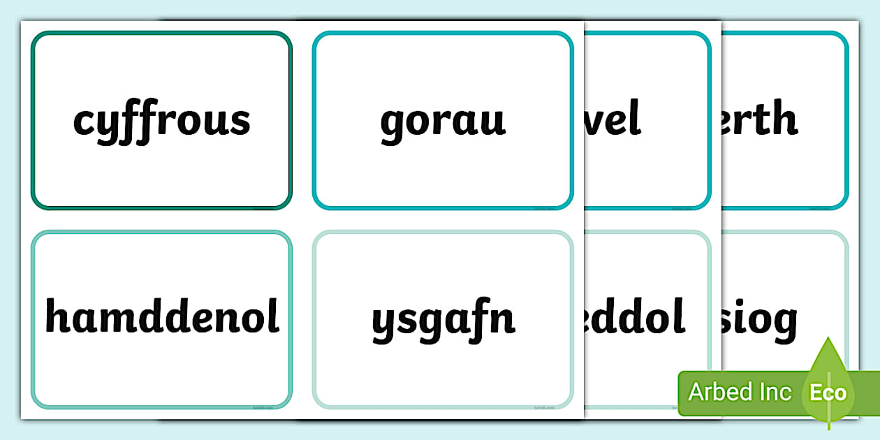 Cardiau Ansoddeiriau – Diwrnod Gorau Erioed (teacher made)