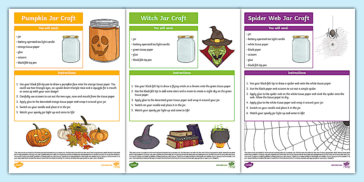 Jars for Halloween Craft Instructions (Teacher-Made)