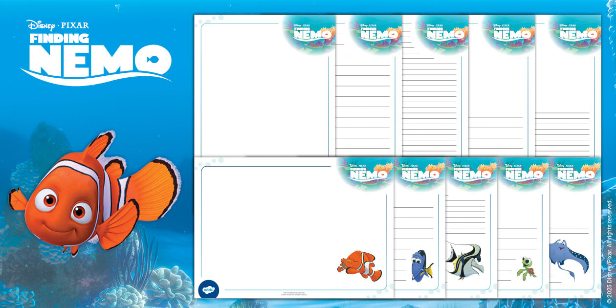 Finding Nemo: Beneath the Waves – Page Borders - Twinkl