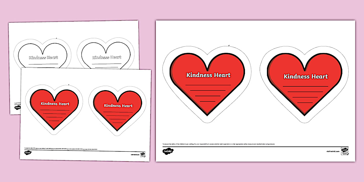 Kindness Heart Cut-Outs (teacher made) - Twinkl