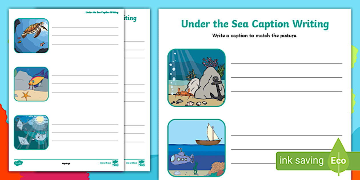 Under the Sea Caption Writing Activity (teacher made)