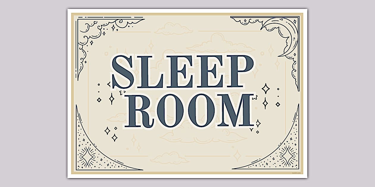 Celestial-Themed Sleep Room Display Poster (Teacher-Made)