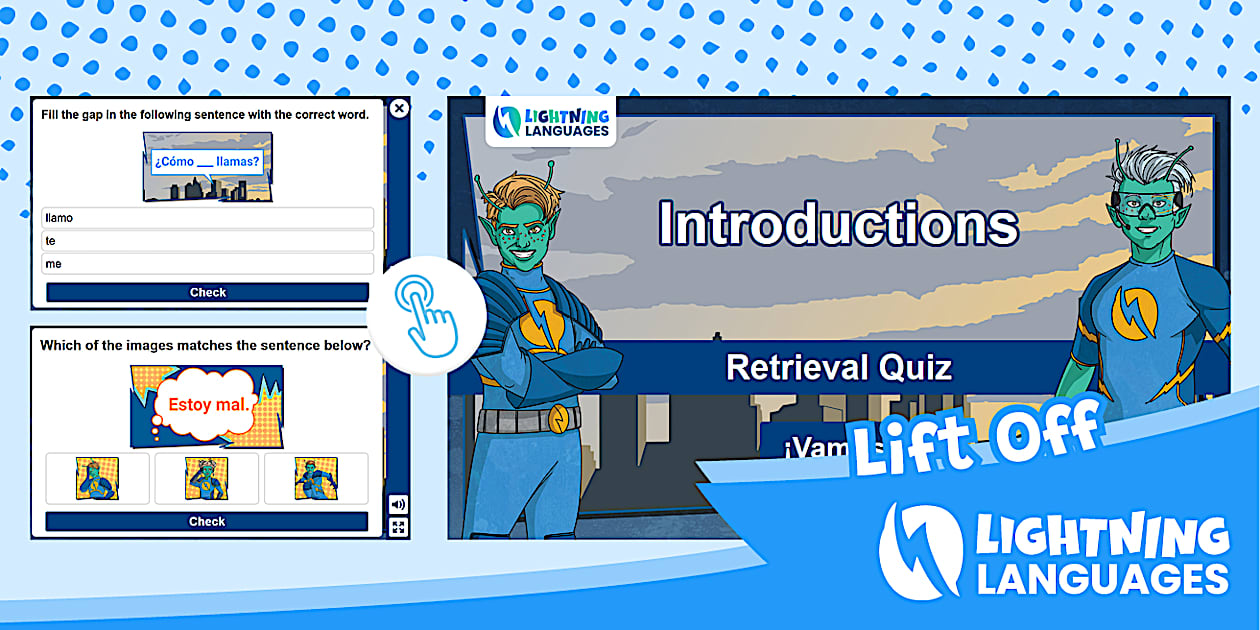 👉 Lightning Languages | Spanish Introductions Retrieval Quiz - Twinkl