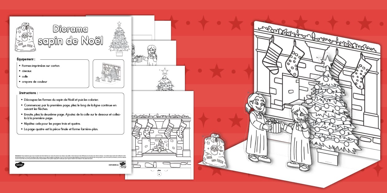 Activité manuelle : Diorama sapin de Noël (teacher made)