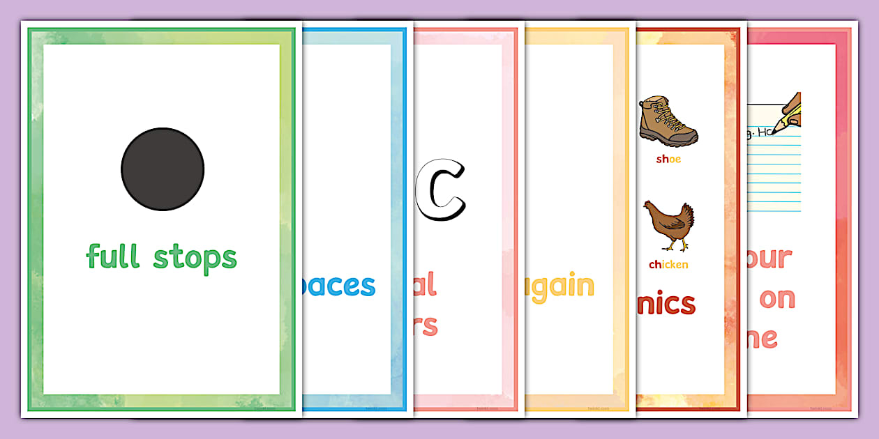 Watercolour-Themed Writing Prompt Display Posters - Twinkl