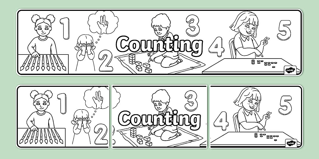 👉 Counting Colouring Display Banner (Teacher-Made)