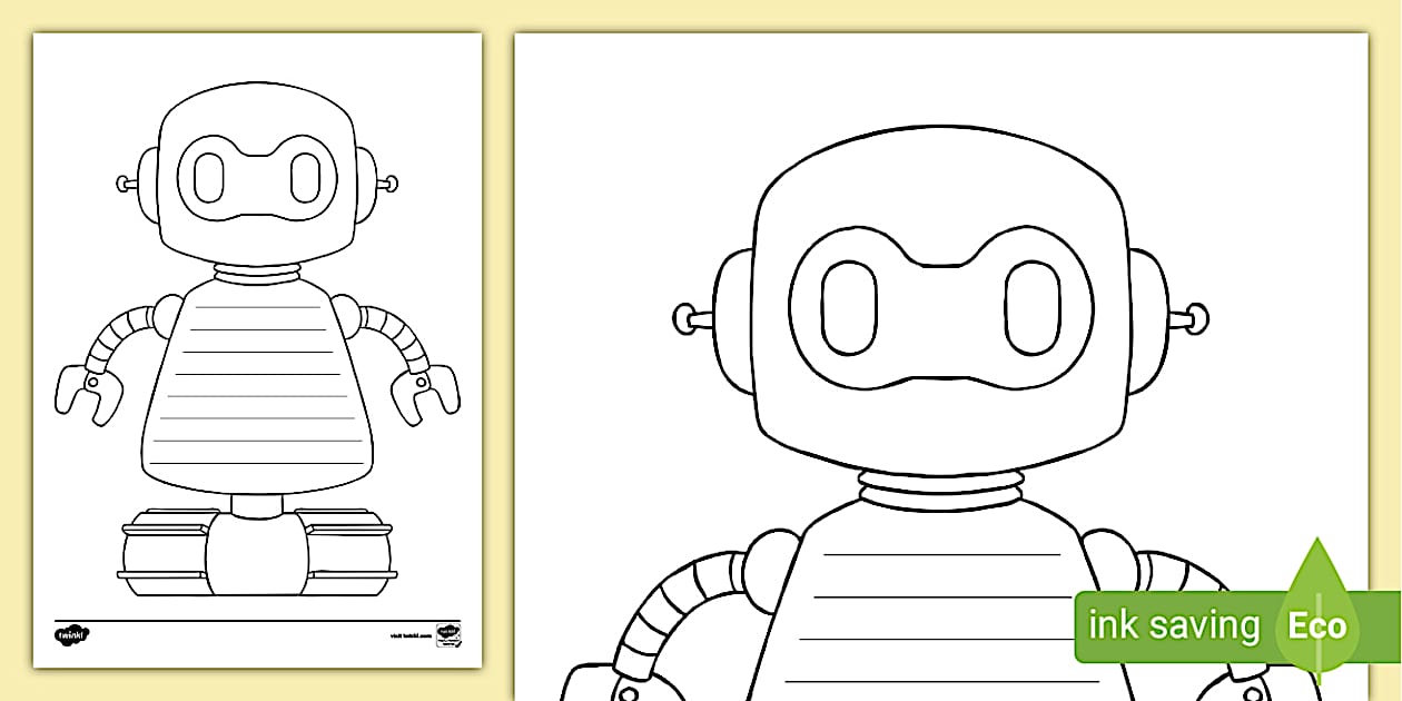 Robot Writing Template (teacher made) - Twinkl