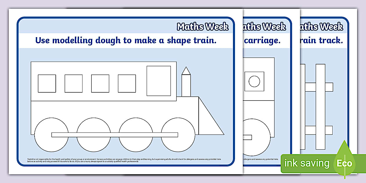 Maths Week Shape Modelling Dough Mats (teacher made)