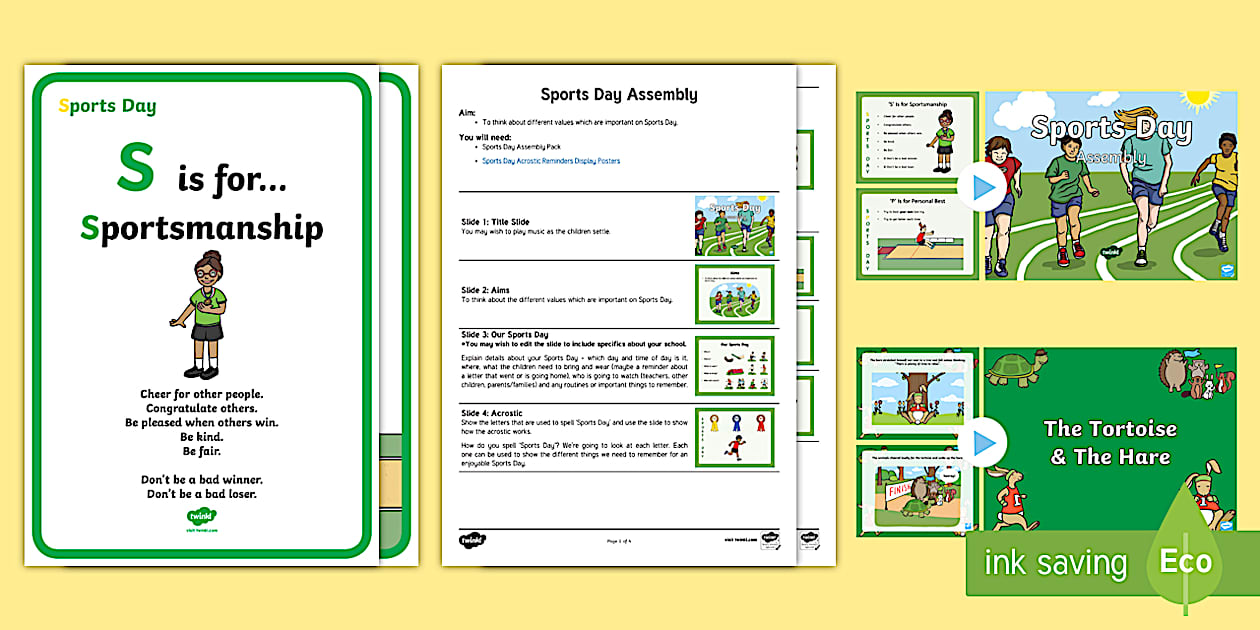 KS1 Sports Day Assembly Pack | PE | Motivational Talk