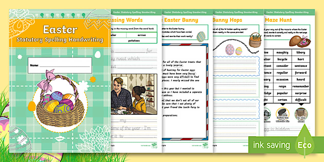 Y3/Y4 Easter Statutory Spelling Handwriting Activity Booklet