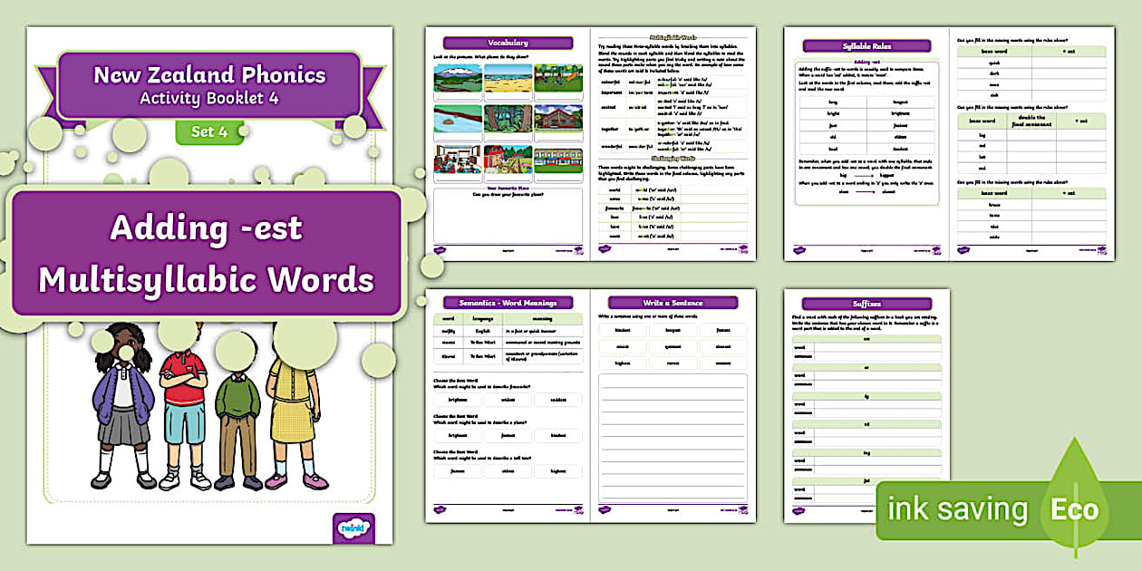 New Zealand Phonics Plus Activity Booklet 4 (Set 4) - Twinkl