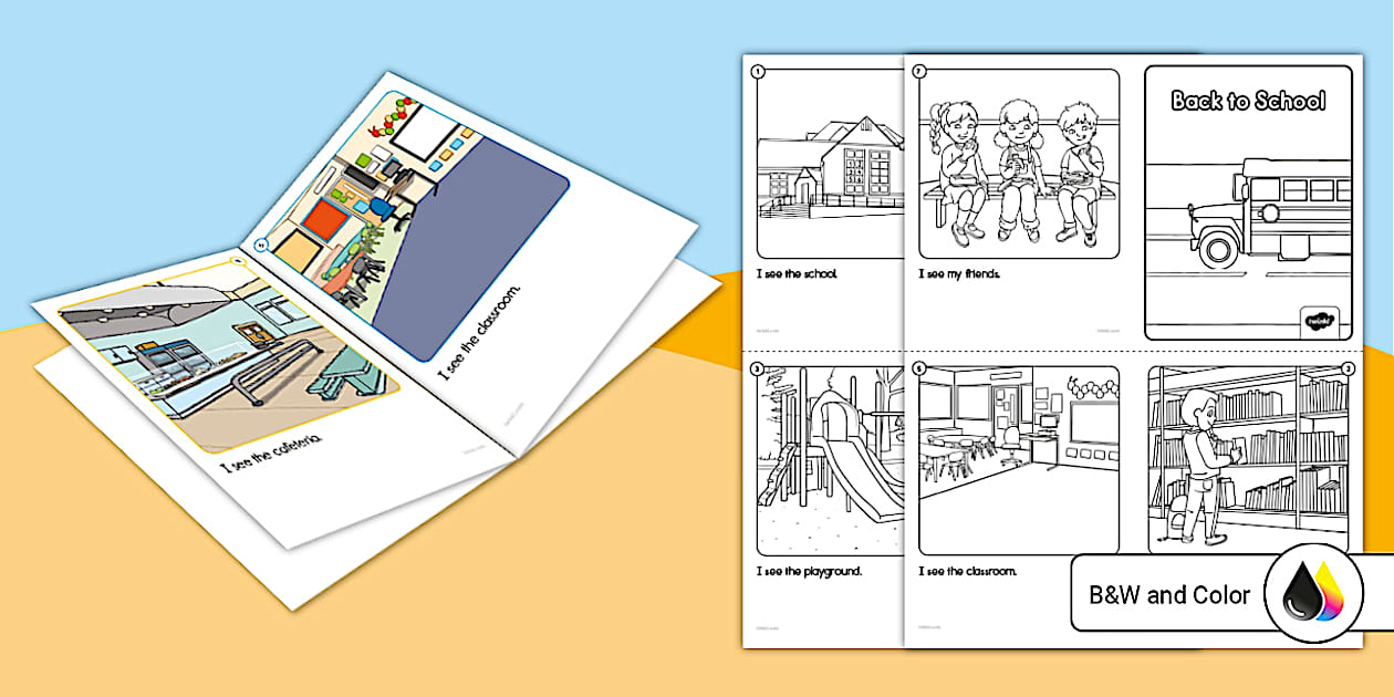 Back to School Early Emergent Reader Printable Book - Twinkl