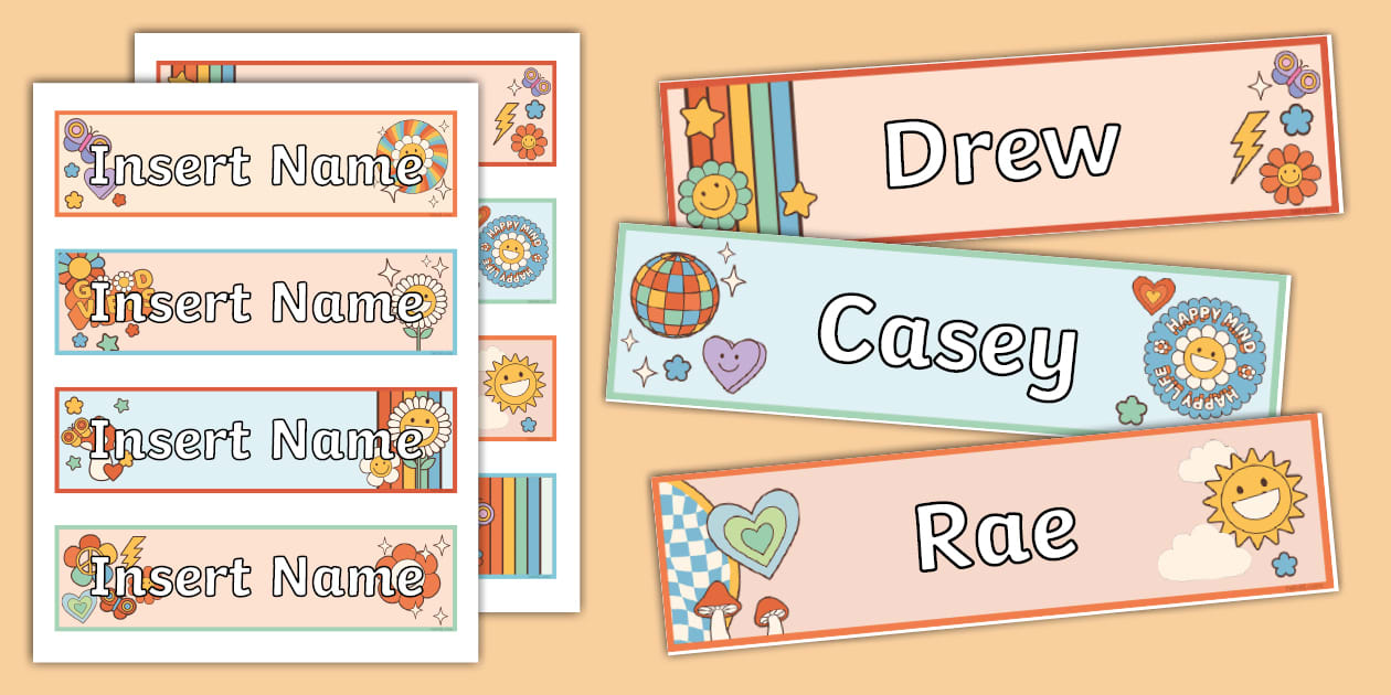Editable Retro Theme Bookmark (teacher made) - Twinkl