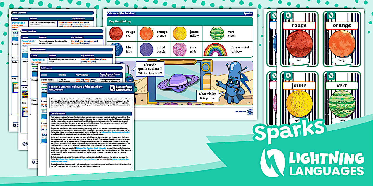 👉 Languages | French | Sparks | Colours Adult Pack - Twinkl