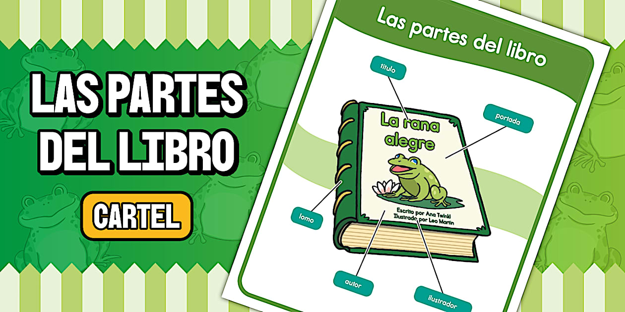 Cartel educativo-Las partes del libro