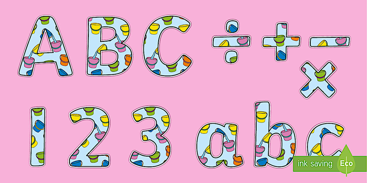 👉 Bucket Display Lettering (teacher made) - Twinkl