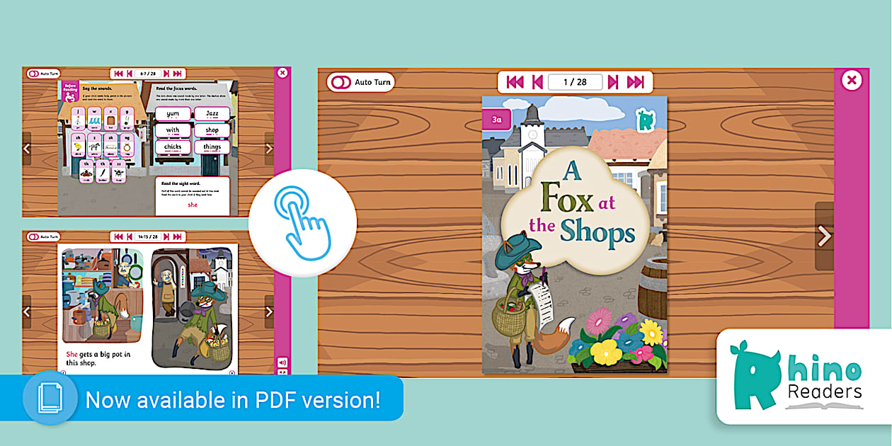 Level 3a Decodable Readers: A Fox at the Shops - Twinkl