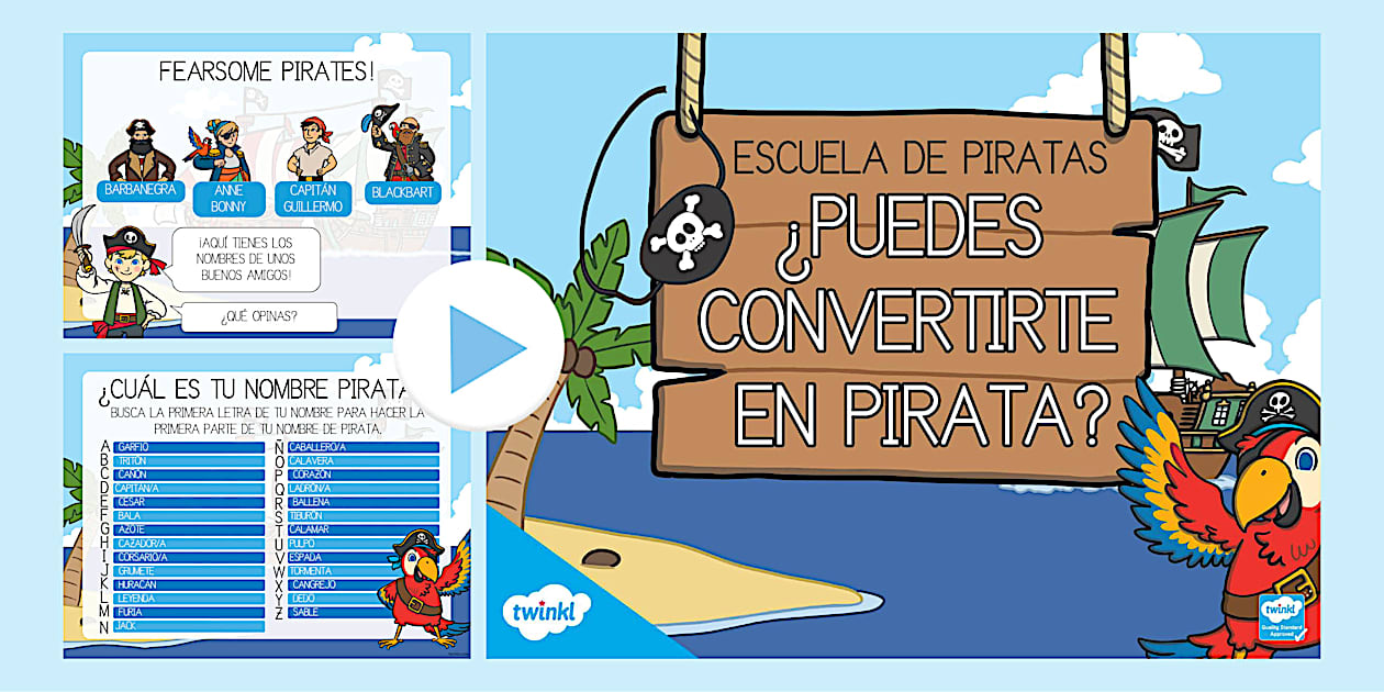 Presentación: Escuela de piratas (teacher made) - Twinkl