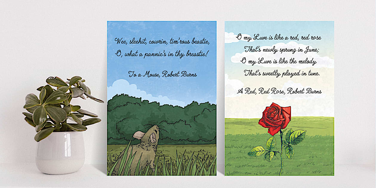 Poems by Robert Burns Postcards (teacher made) - Twinkl