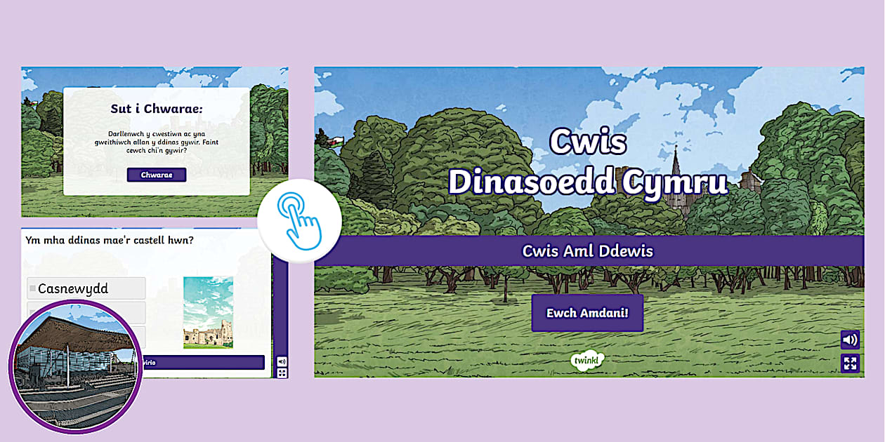 Dinasoedd Cymru: Cwis (teacher made) - Twinkl