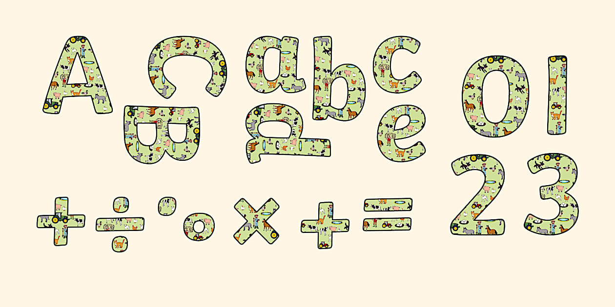 Farm Themed Display Lettering (Hecho por educadores)