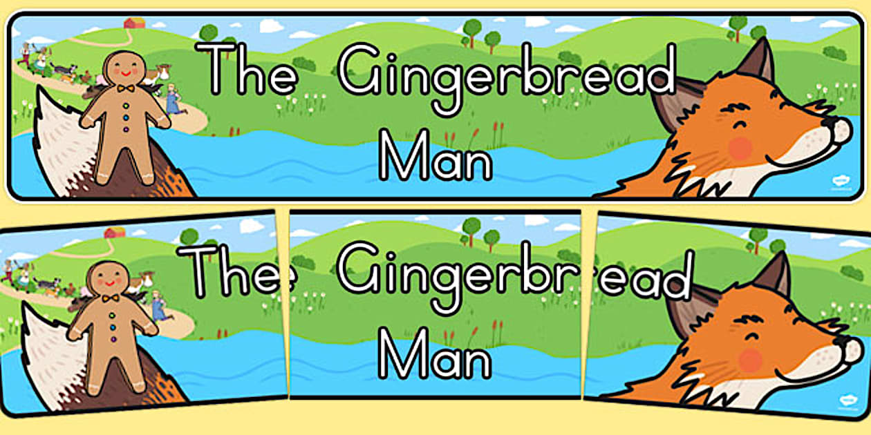 The Gingerbread Man Display Banner (Teacher-Made) - Twinkl