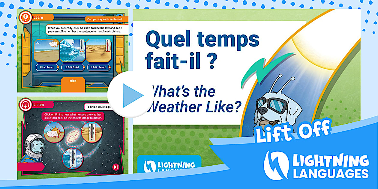 👉 Lightning Languages | French | Weather PowerPoint 1