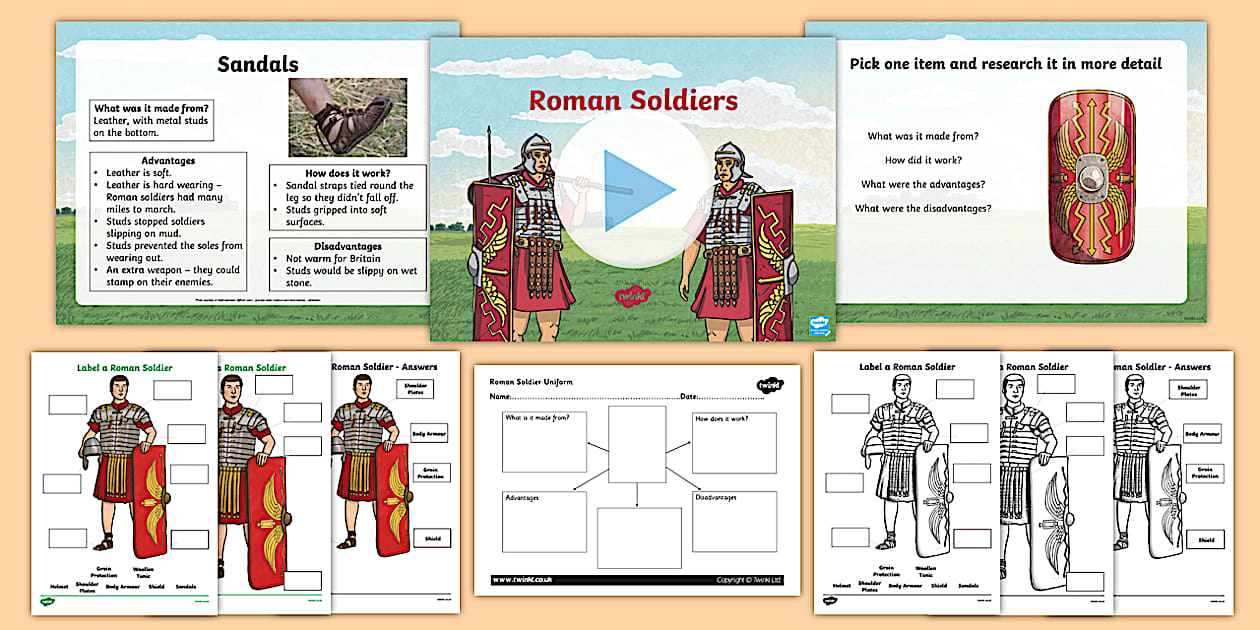 Roman Soldier Task Setter - Twinkl