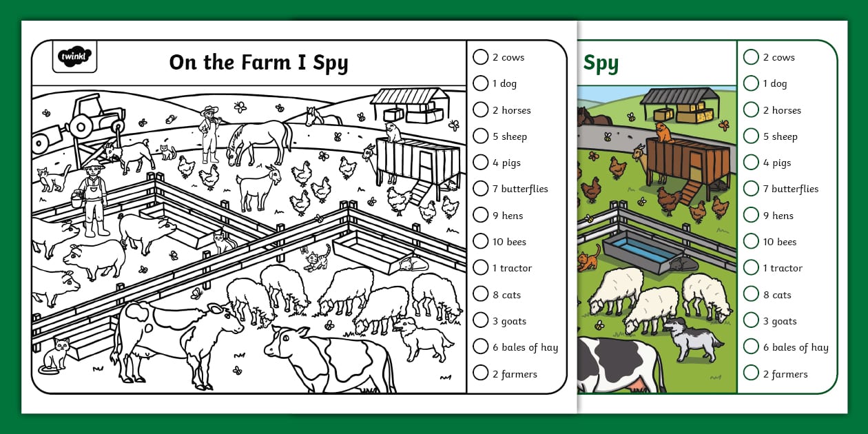 On the Farm I Spy Activity (Teacher-Made) - Twinkl