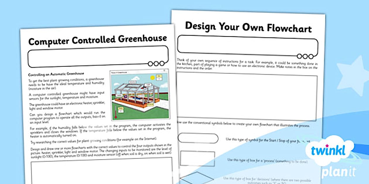 Computing: Controlling Devices Flowol Year 5 Unit Home Learning Tasks