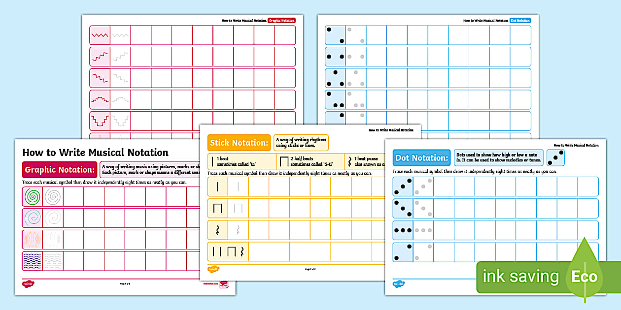 👉 KS1 How to Write Musical Notation Activity - Twinkl