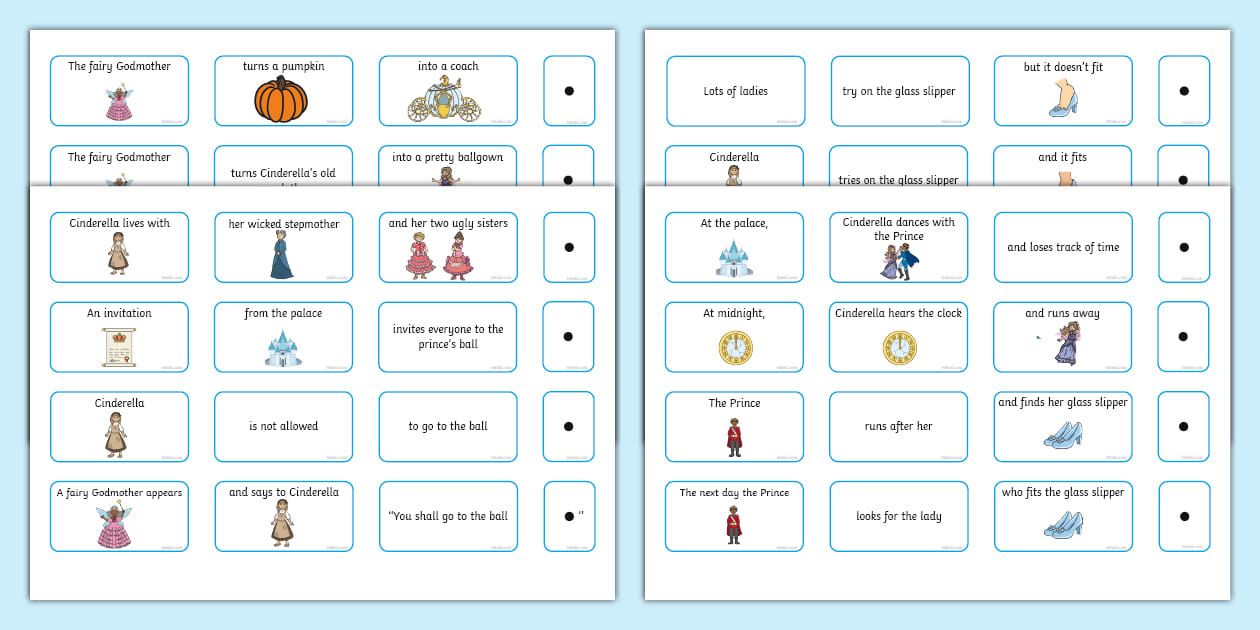 Cinderella Sentence Building Cards
