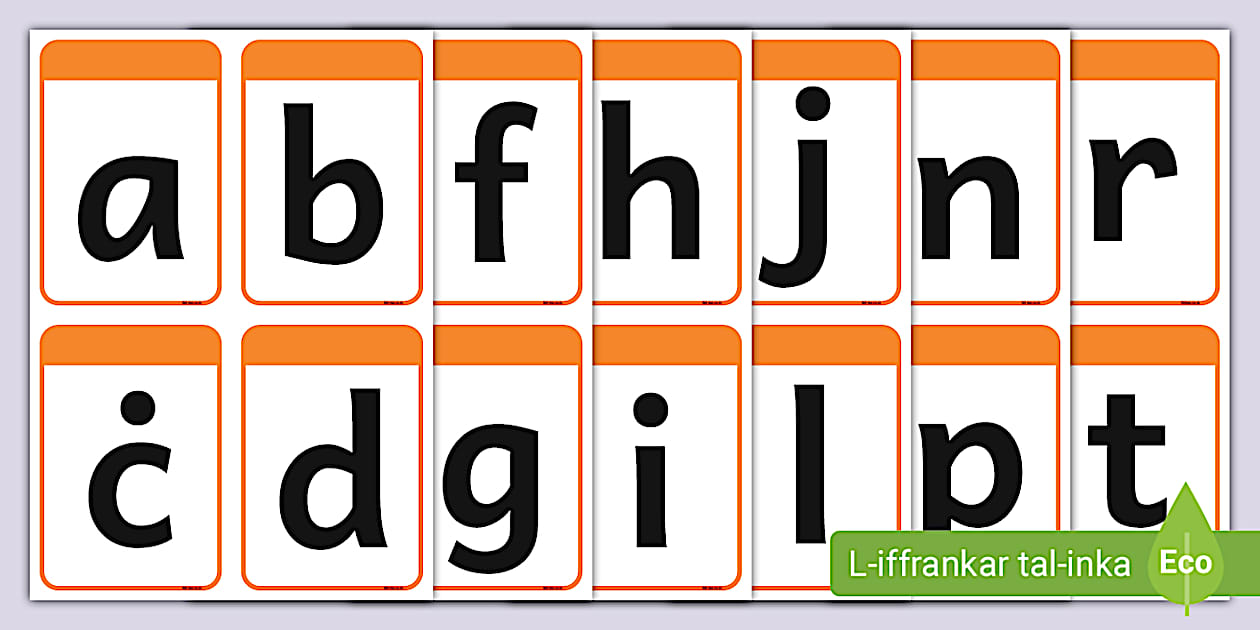 Leħħiet tal-Alfabett (Ittri Żgħar)