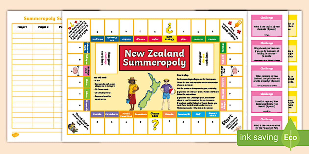 Summeropoly Board Game (teacher made) - Twinkl