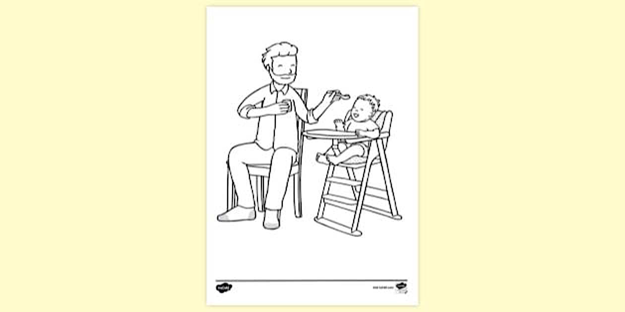 Kids Colouring Page of a Baby - Resources - Twinkl