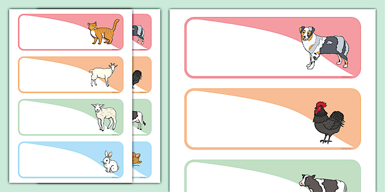 Farm Themed Name Tags (teacher made) - Twinkl