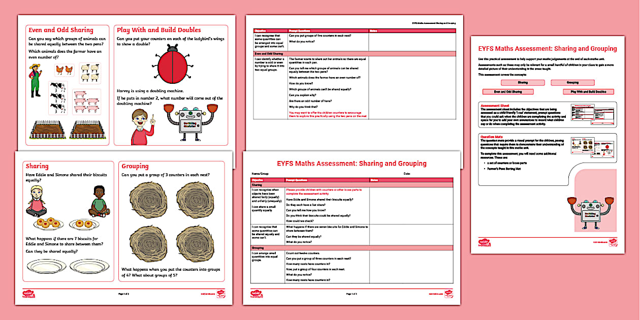 EYFS Maths Assessment: Sharing and Grouping White Rose Maths