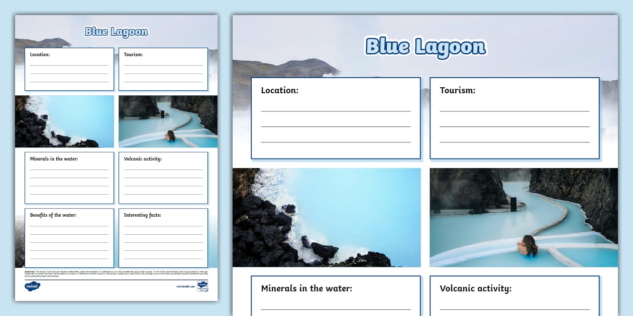 Blue Lagoon Fact File Template - Geography