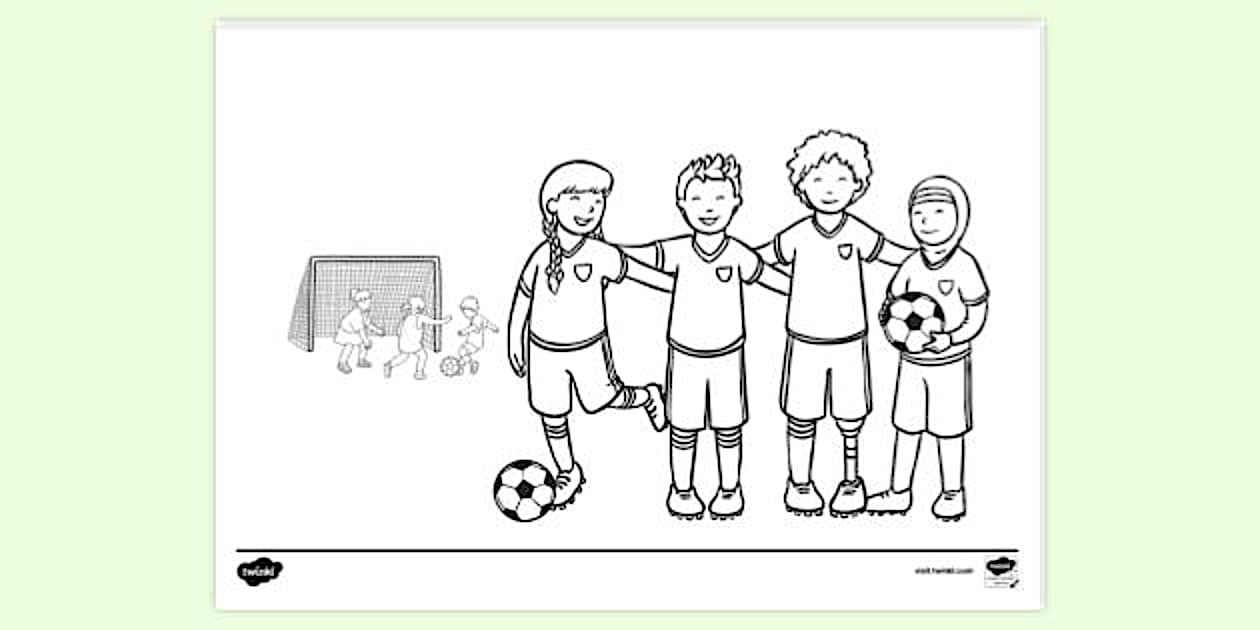 Football Colouring Print-Out | Colouring Sheets - Twinkl