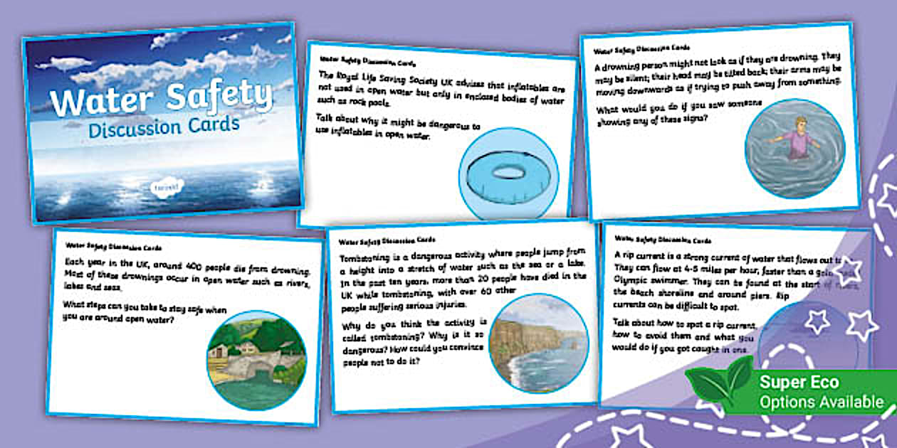 Water Safety Discussion Cards (teacher made) - Twinkl