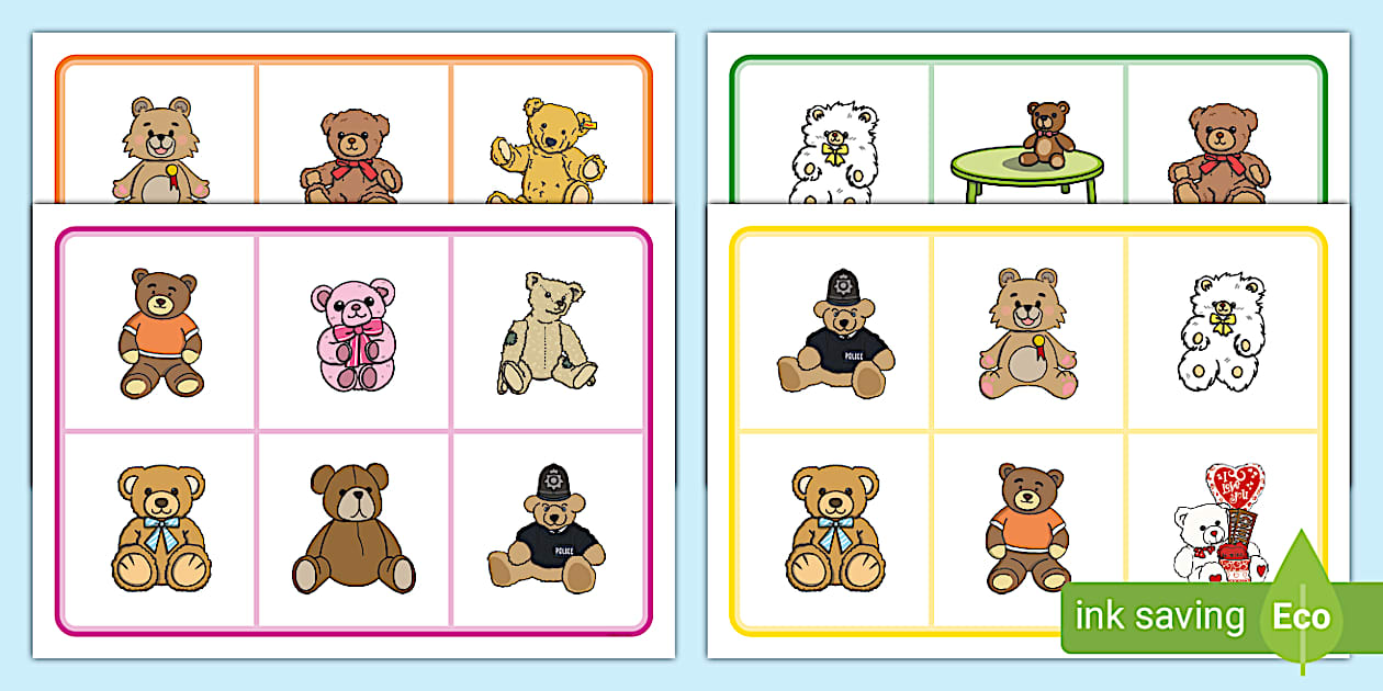 Teddy Bear Bingo - Toys (teacher made) - Twinkl