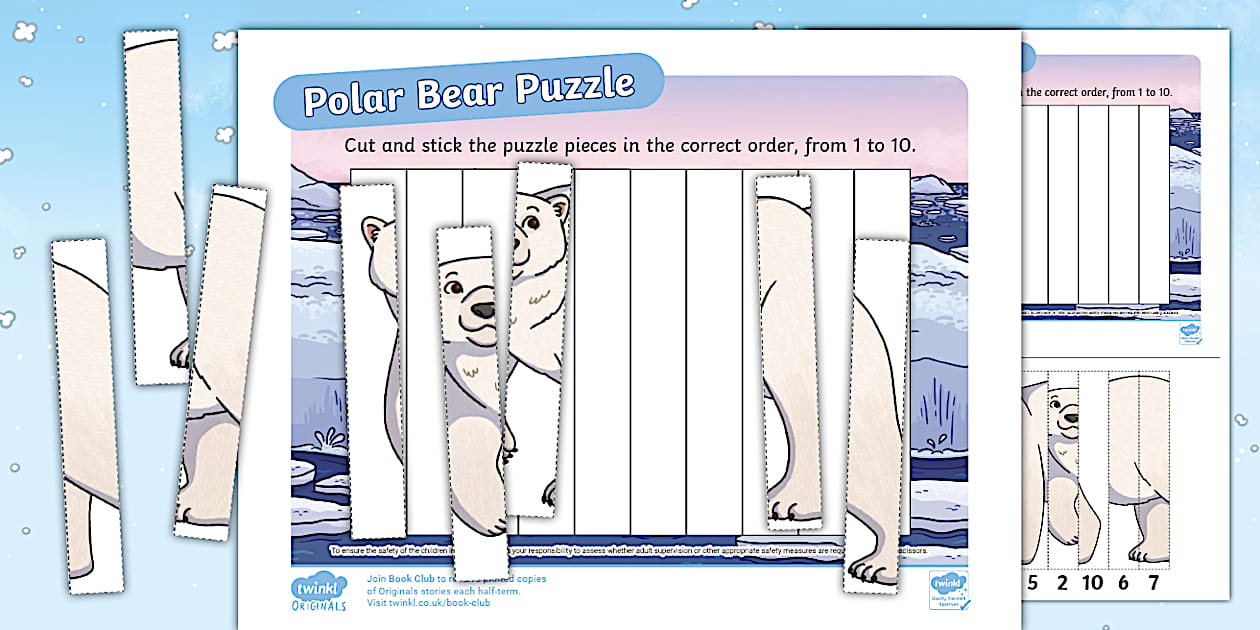 👉 Complete the Polar Bear Puzzle Game 1-10 (teacher made)