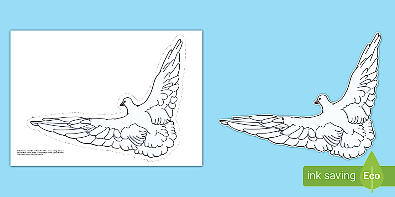 Dove Display Cut Out (teacher made) - Twinkl