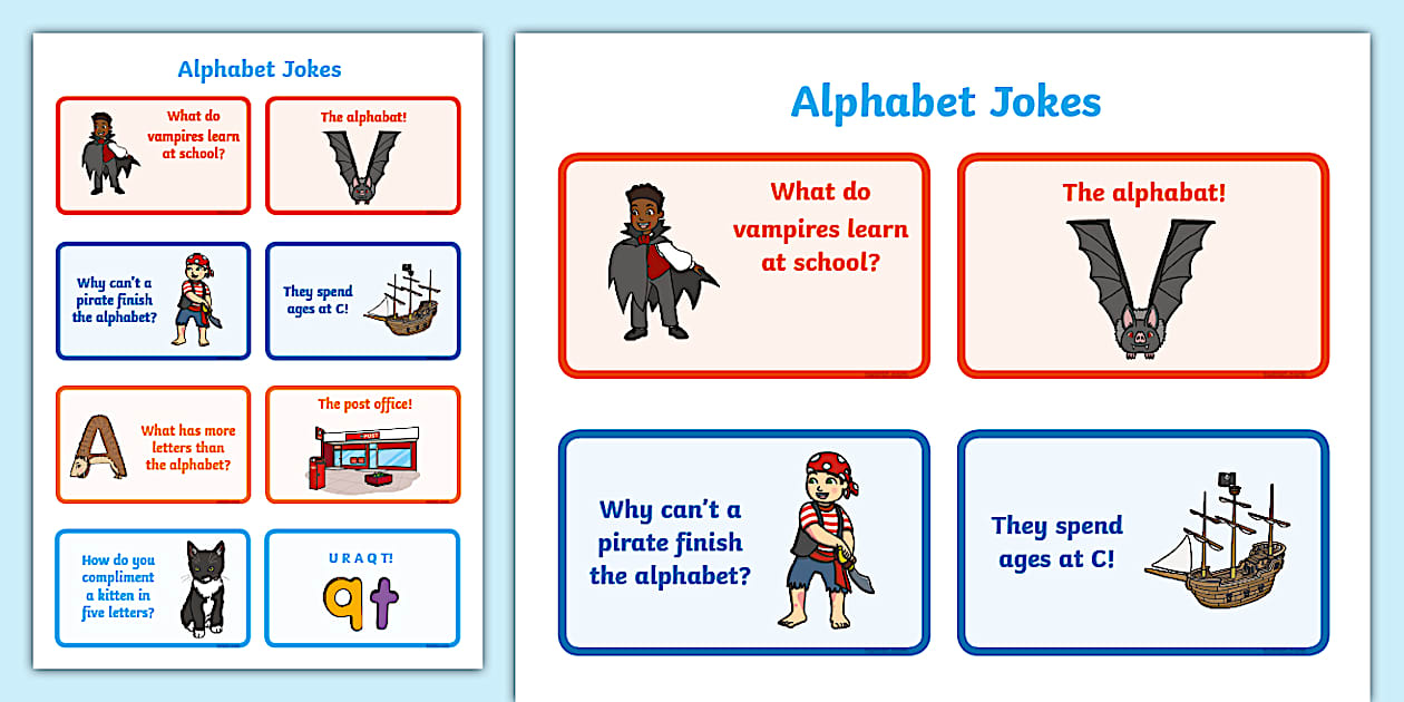 Alphabet Jokes Matching Cards - Educational Resource