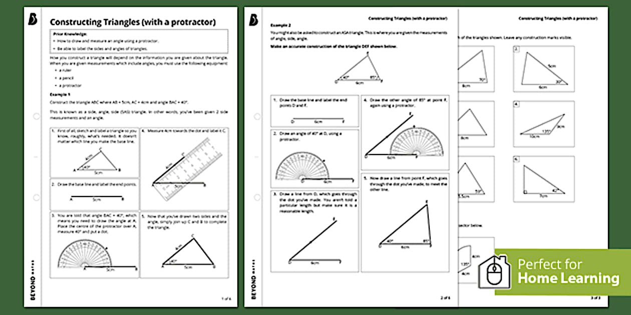 👉 Constructing Triangles (with a Protractor) | KS3 Maths | Beyond