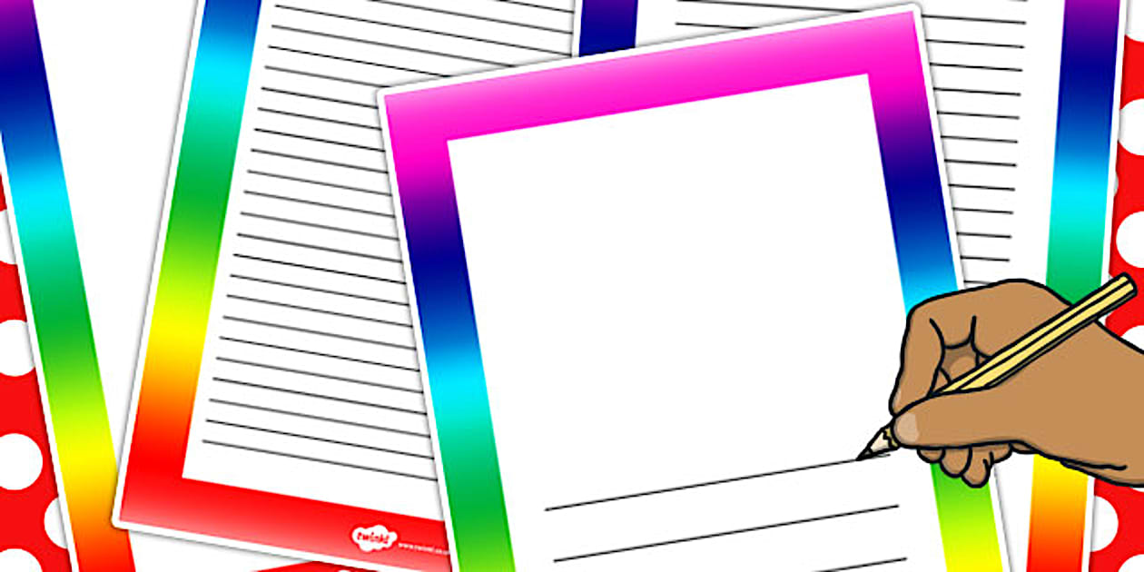Editable Rainbow Page Borders (teacher made) - Twinkl