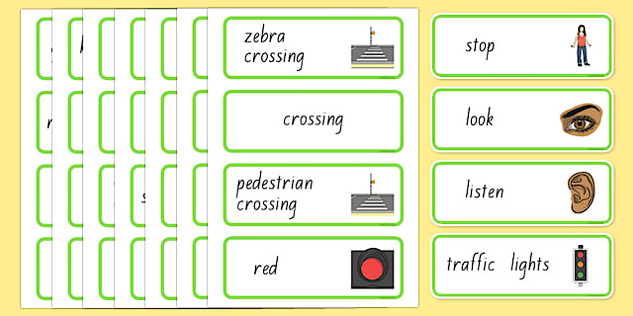 New Zealand Road Safety Word Cards (teacher made) - Twinkl